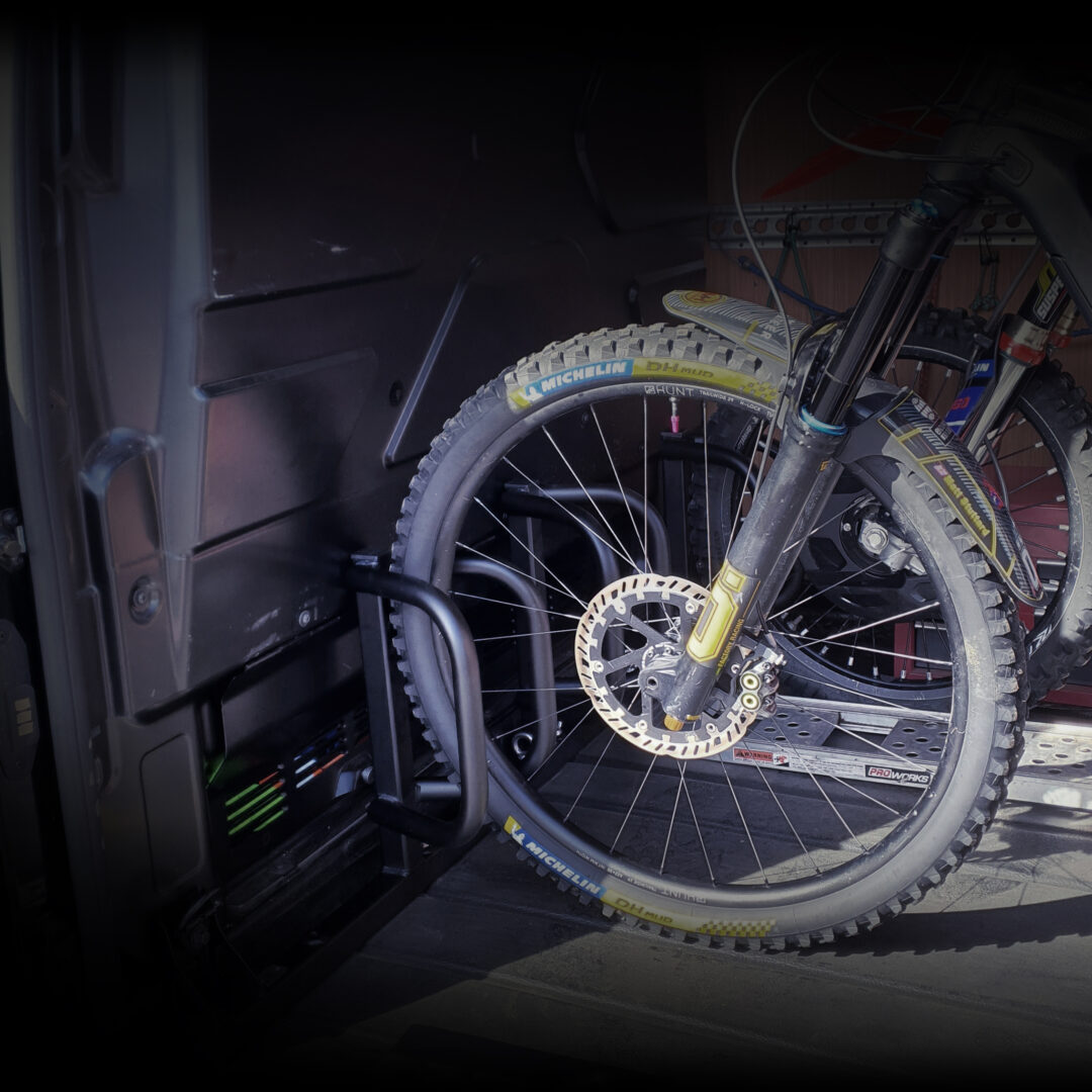 VW Transporter Van Bike Rack - Loaded Bikes